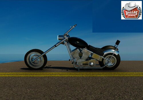 Chopper 2 - Black Basic Chopper - Motorcycles - Genesis3DX