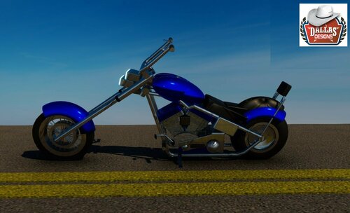 Chopper 1 - Blue Pearl Chopper - Motorcycles - Genesis3DX - Your ...