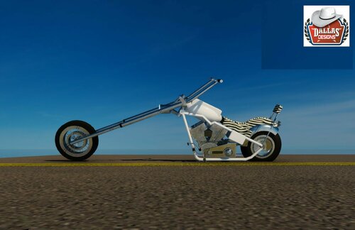 Chopper 5 Zebra Long Rake Version - Motorcycles - Genesis3DX