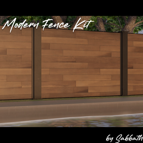 Modern Panel/Slotted Fence Kit - Outdoor Items - Genesis3DX - Your ...