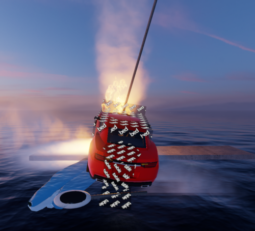 Crashed burning car - Vehicles - Genesis3DX