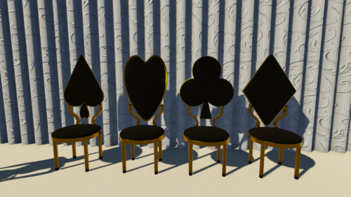 Card chairs - CLUBS/ PUBS/ BARS Objects - Genesis3DX - Your 3DXChat ...