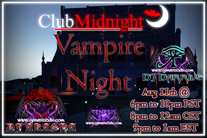 Club Midnight: Vampire Night - Genesis3DX Supporters - Genesis3DX