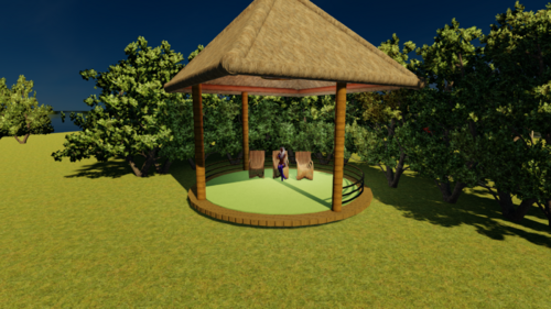 Arbor for installation in the sea or on the island - Outdoor Items ...