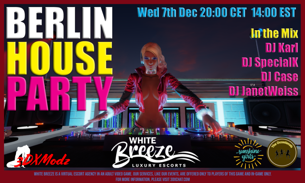 WHITE BREEZE™ BERLIN 20:00 CET / 2pm EST - Community Calendar - Genesis3DX