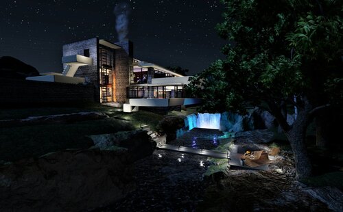 Frank Lloyd Wrights' “Fallingwater” - Dallas Designs Store - Genesis3DX