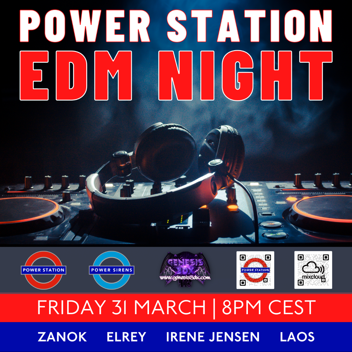 Power Station Presents: EDM Night - Genesis3DX Supporters - Genesis3DX