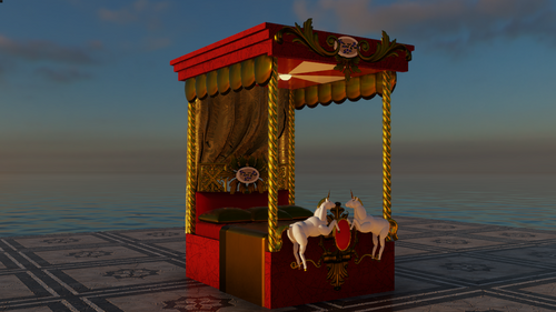 Vintage Carousel Design Bed - Bedroom - Genesis3DX - Your 3DXChat Community