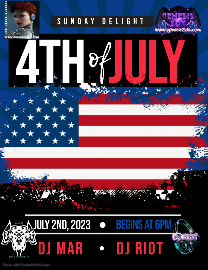 Sunday Delight Celebrates 4th of July - Genesis3DX Supporters - Genesis3DX