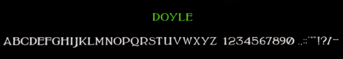 Doyle Font - Font Items - Genesis3DX