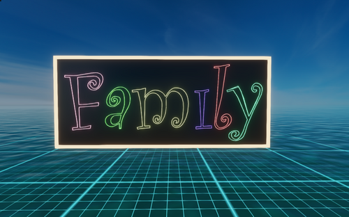 Neon Sign "Family" - Artwork, Signs, & Logos - Genesis3DX