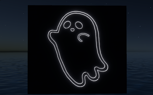 Cute Ghost Neon - Halloween - Genesis3DX - Your 3DXChat Community