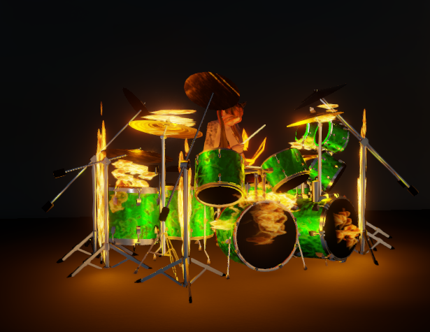Customizable Fire Drums - Musical Instruments - Genesis3DX