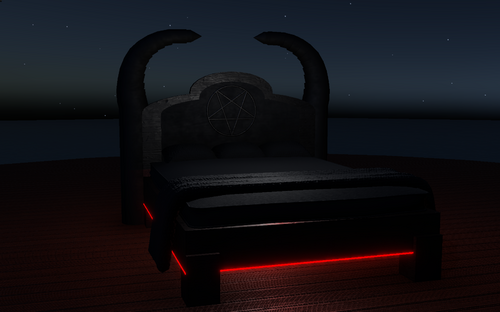 Demon Bed with pentagram and horns - Bedroom - Genesis3DX - Your ...